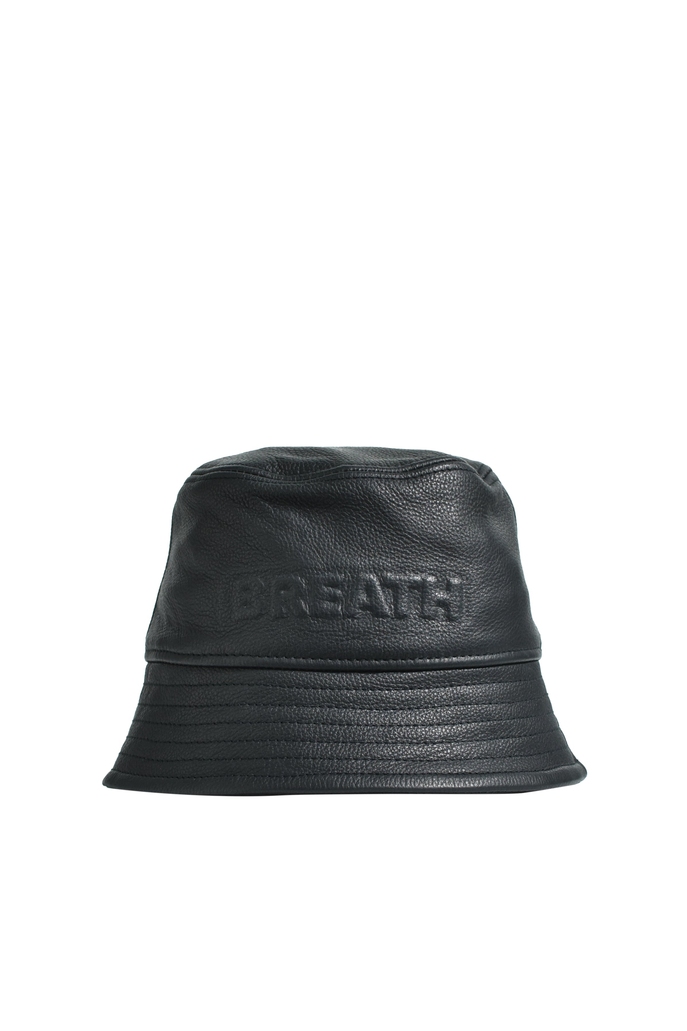 EMBOSS LEATHER HAT / BLACK – BREATH - OS 58-62(cm) MATERIAL：LEATHER